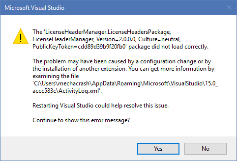 Create VSIX package with support for VS2017 · Issue #57 · rubicon-oss/LicenseHeaderManager · GitHub